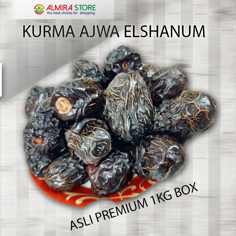 Jual KURMA AJWA ASLI PREMIUM 1BOX ELSHANUM ORIGINAL KURMA AJWA MADINAH ...
