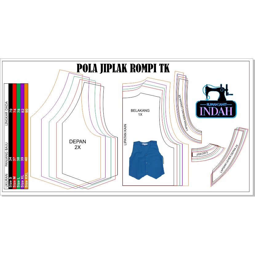 Jual pola rompi TK pola jiplak pola instan | Shopee Indonesia