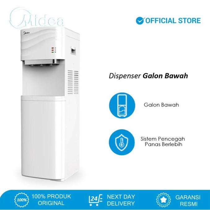 Jual Midea Dispenser Air Galon Bawah ( YD-1634W ) ( Bottom Loading ...