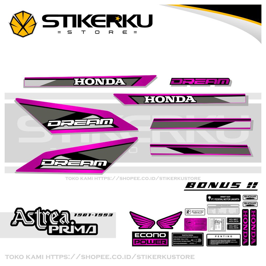 Jual STRIPING ASTREA PRIMA / STAR / 700 / 800 / STIKER / STICKER / ORI ...