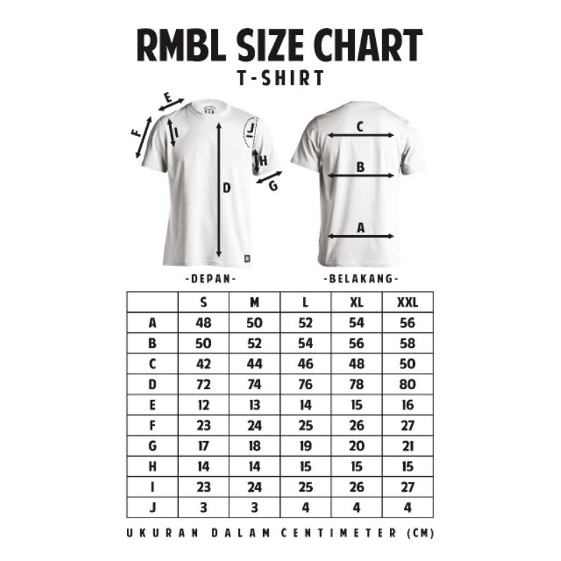 Jual Size Chart Rumble | Shopee Indonesia