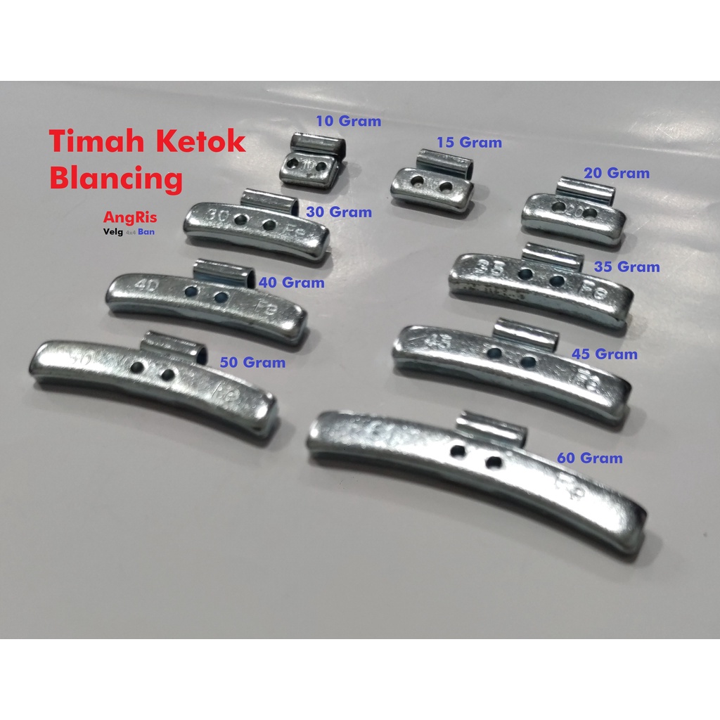 Jual 50 Buah Timah Balance Jepit / Ketok 45 Gram Besi Balancing Getok ...