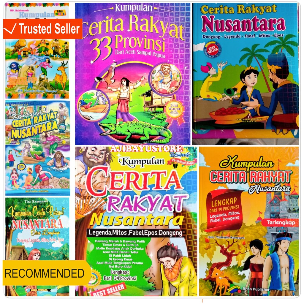Jual BUKU KUMPULAN CERITA RAKYAT NUSANTARA DONGENG LEGENDA MITOS FABEL ...