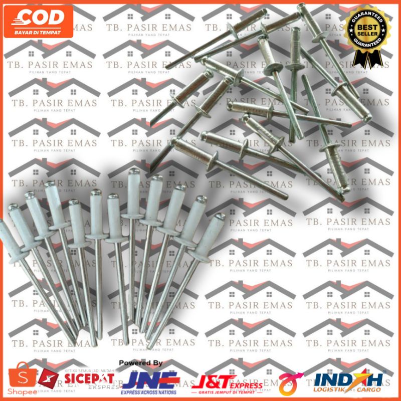 Jual paku rivet 450 550 650 rifet blind rivets rifets nut nuts ripet ...