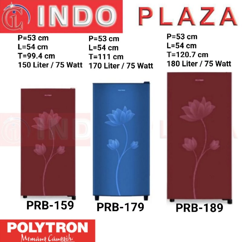 Jual KULKAS POLYTRON 1 PINTU PRB-159 / 179 / 189 | Shopee Indonesia