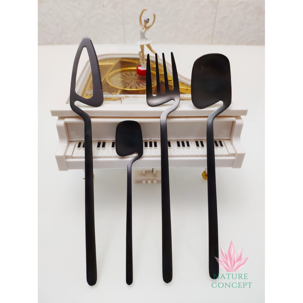 Jual Sendok Garpu Pisau SET Unik Stainless Steel Fork Spoon Set (4 pcs ...