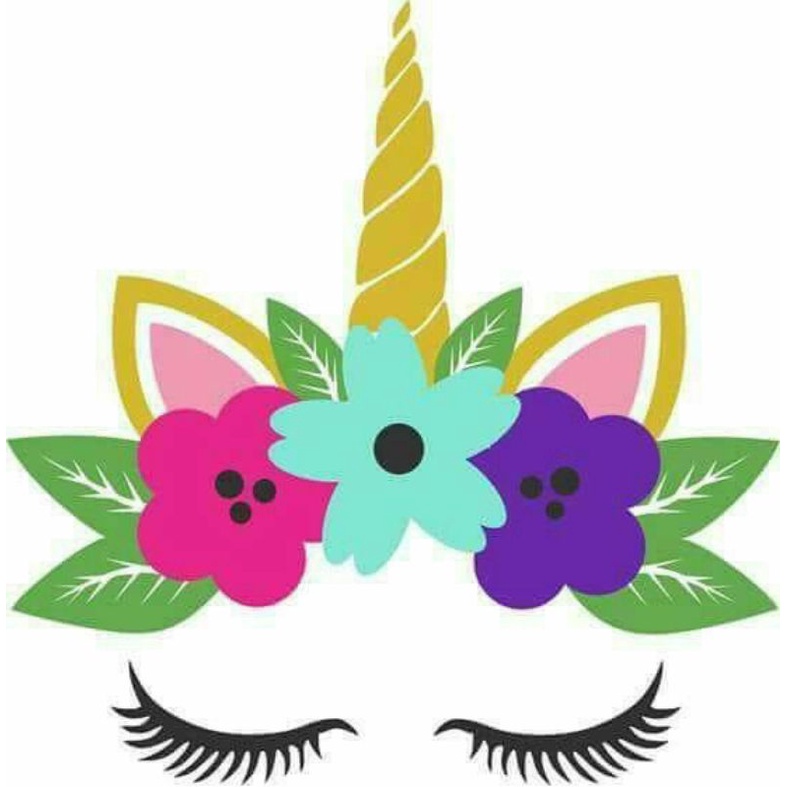 Jual Topper kue cake unicorn tanduk sayap free nama dan ucapan | Shopee ...