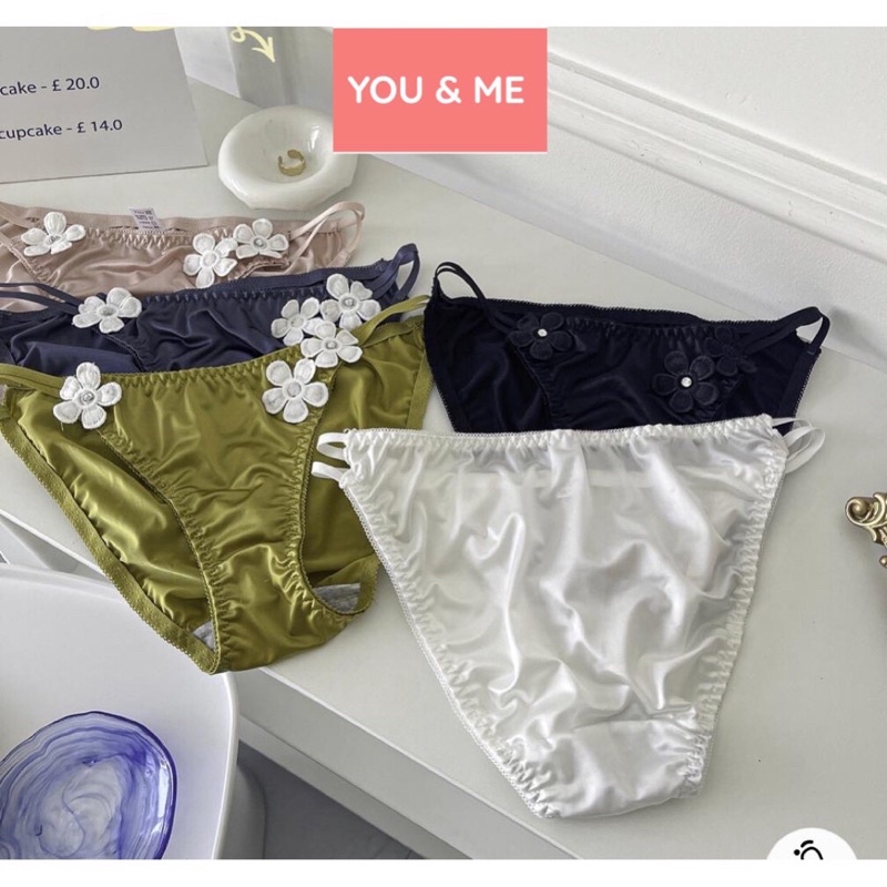 Jual Youandme - Celana Dalam Wanita Manis Korea Sexy Camellia CD Model Baru Satin Sutra | Shopee ...