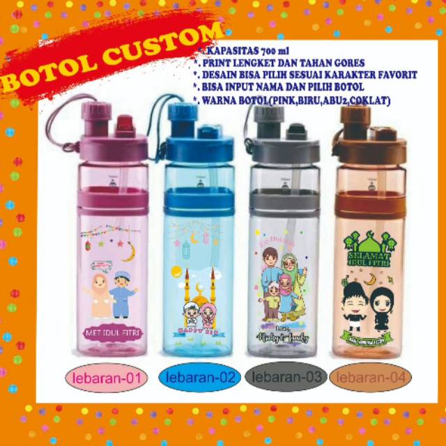 Jual Botol custom nama souvenir lebaran hamper ultah souvenir ultah ...