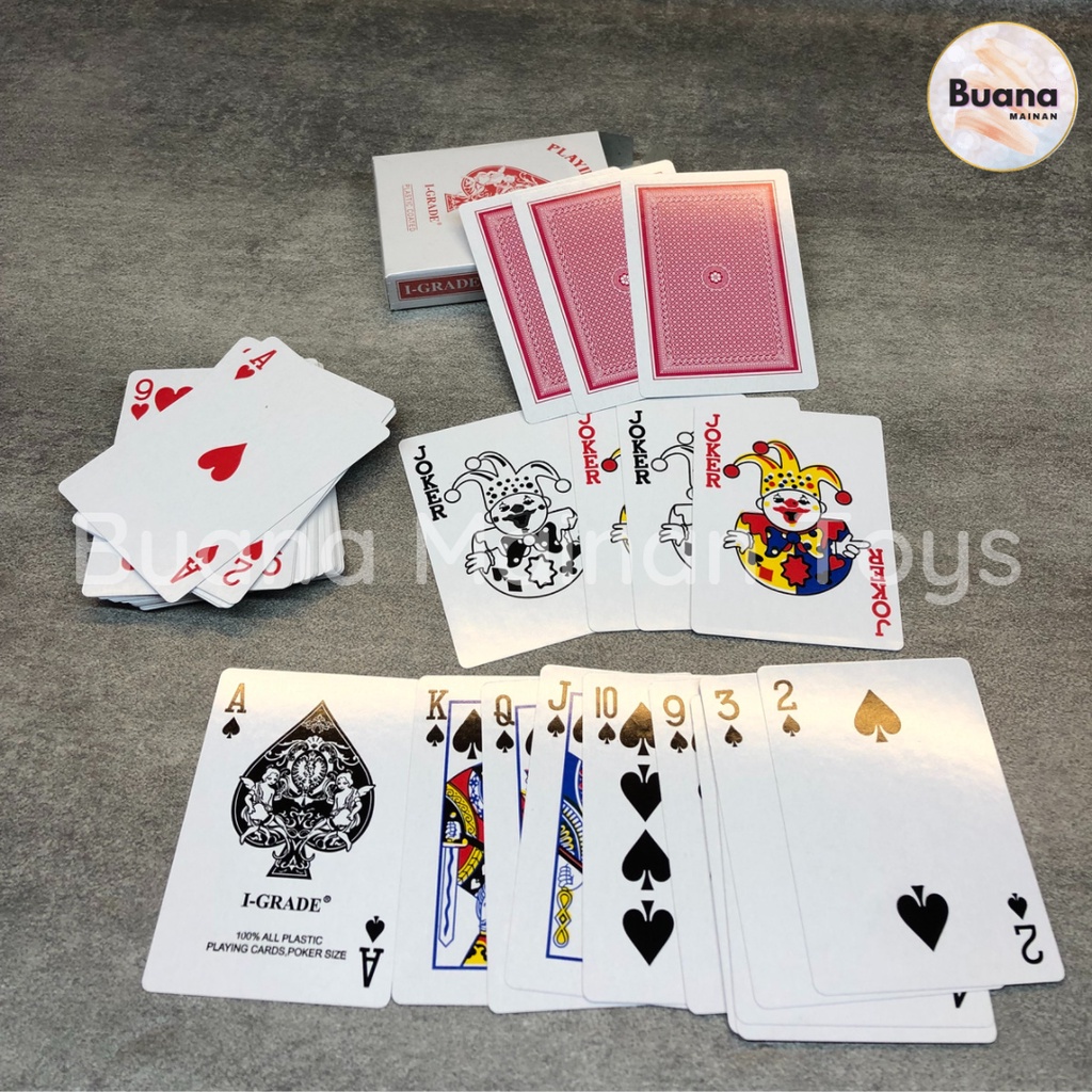 Jual BOARD GAME KARTU REMI I-GRADE 727 PLAYING CARDS MAINAN ANAK CARD ...