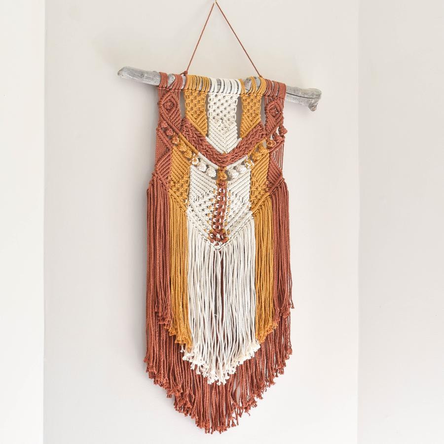 Jual Macrame wall hanging / makrame hiasan dinding 95x50cm | Shopee ...