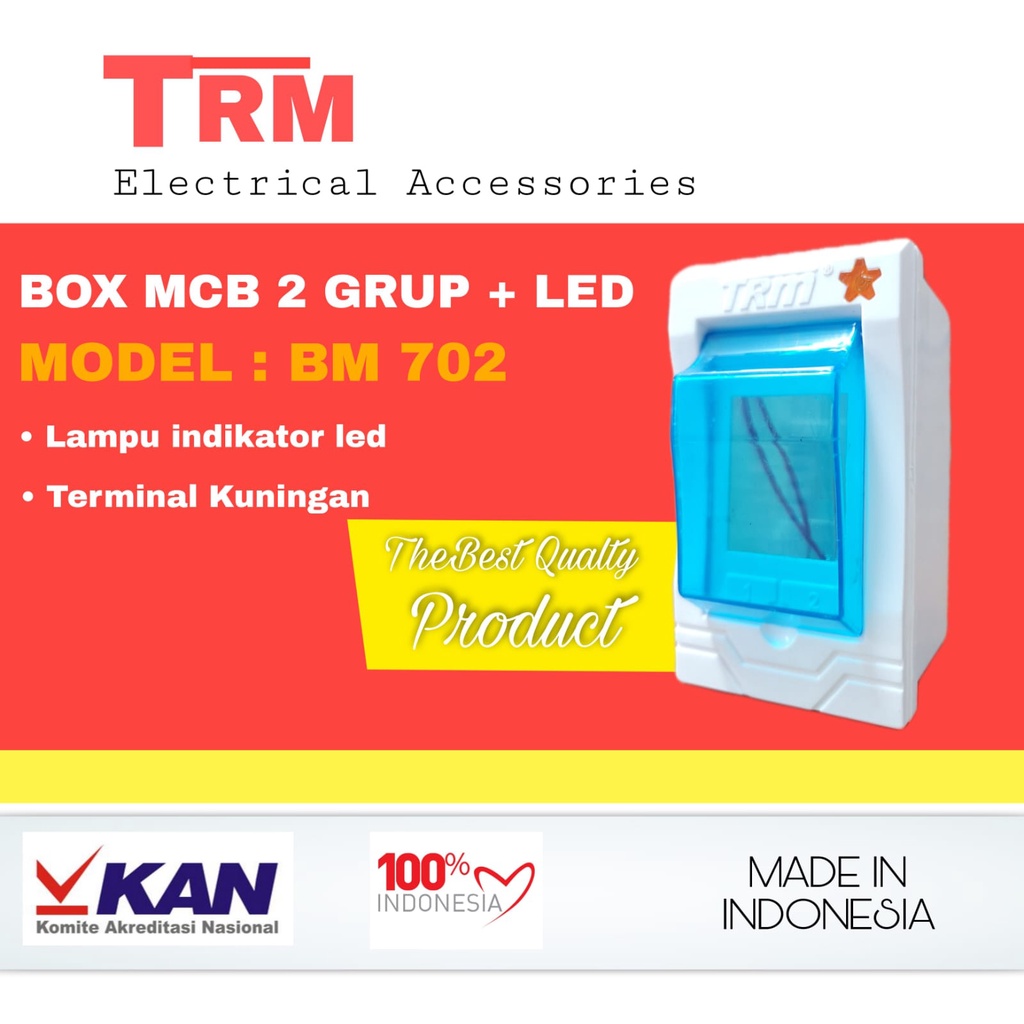 Jual Box MCB 2 Grup + Lampu Indikator LED / Box MCB 2 Grup Dilengkapi ...