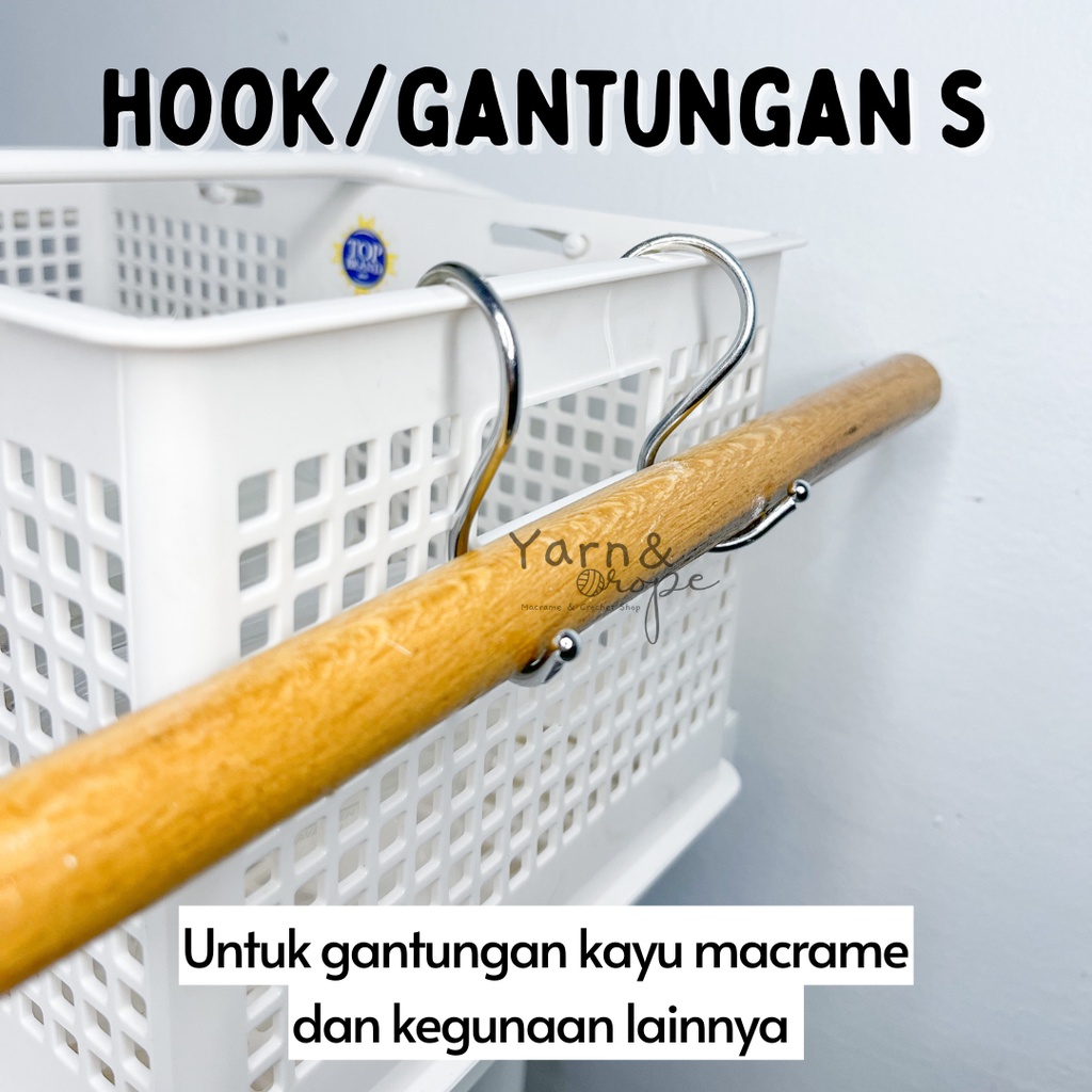 Jual Gantungan Besi Huruf S | Hook Besi S untuk Macrame | Cantolan Besi ...