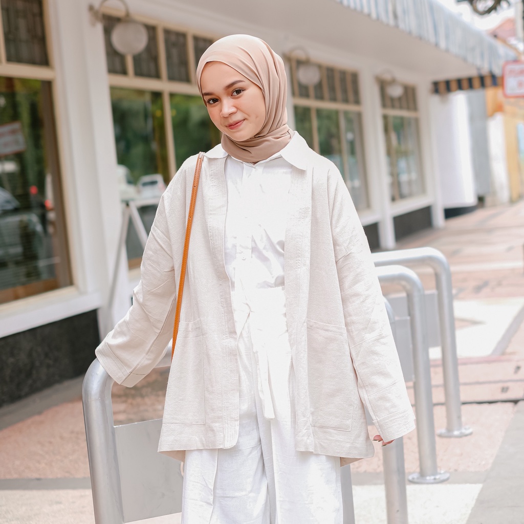 Jual Lozy Hijab - Raola Outer ( Outer Wanita Linen ) | Shopee Indonesia