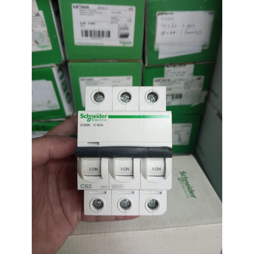 Jual Schneider IC60N 3P 63A MCB Circuit Breaker 3 Phase 63 Ampere Original | Shopee Indonesia