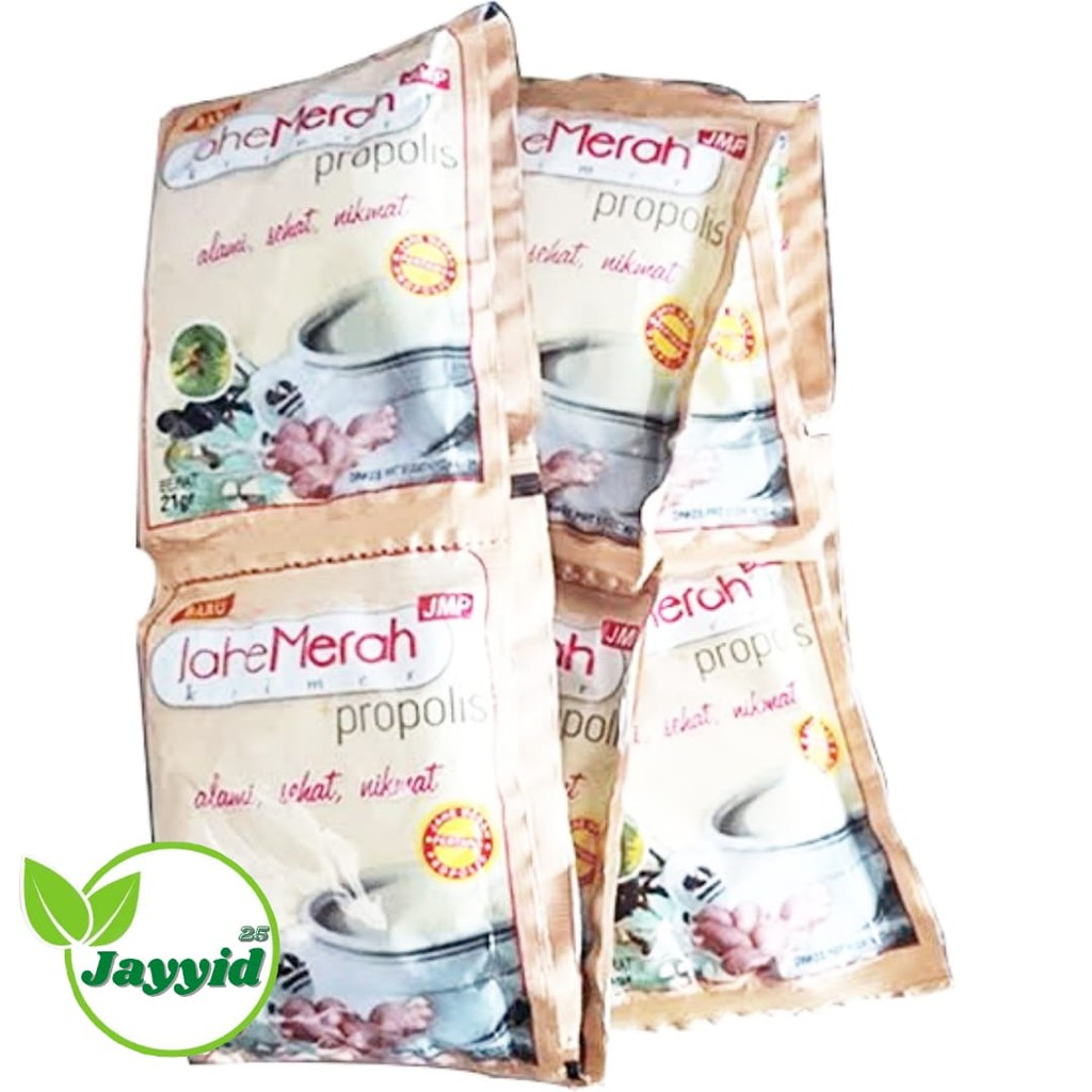 Jual Jahe Merah Plus Propolis Dan Creamer Jmp 1 Renceng Isi 10 Sachet ...