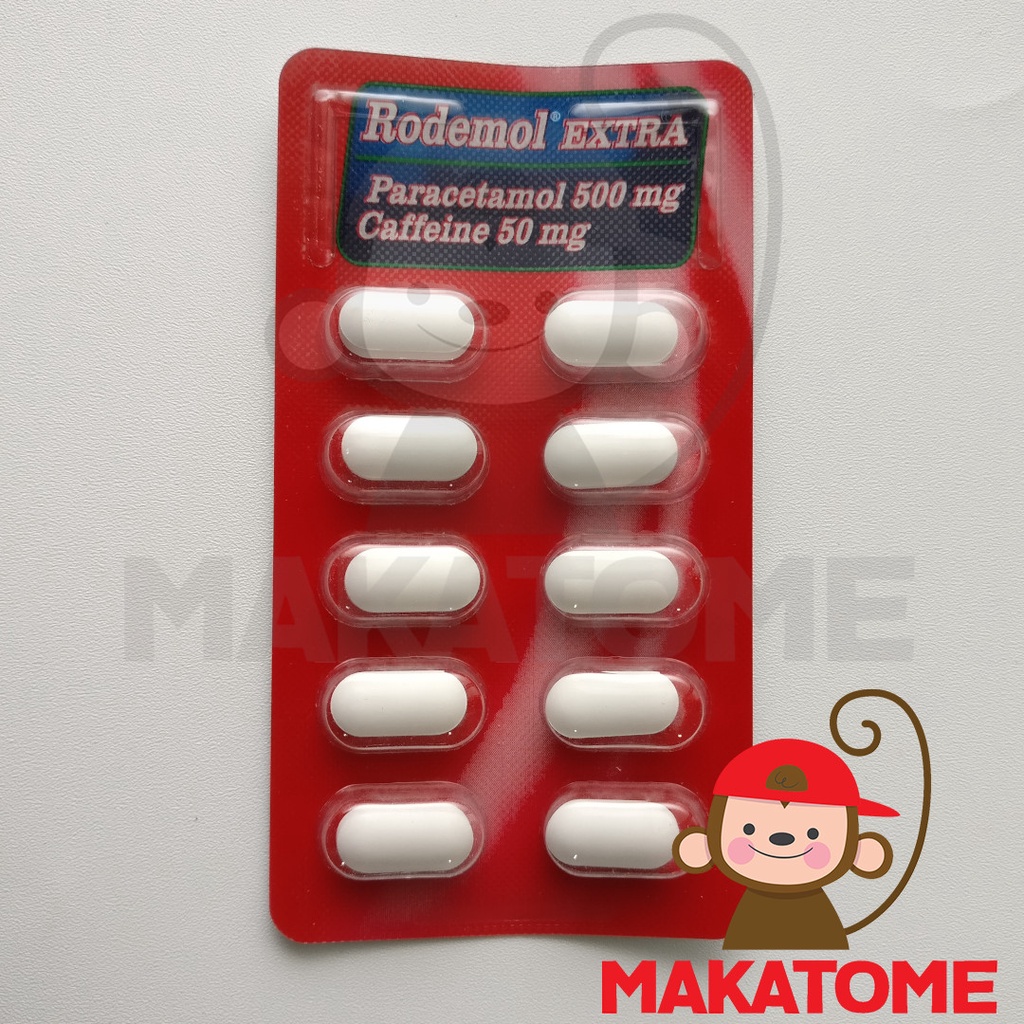 Jual Rodemol EXTRA Paracetamol 500mg caffeine 50mg 10 tablet 1 STRIP ...