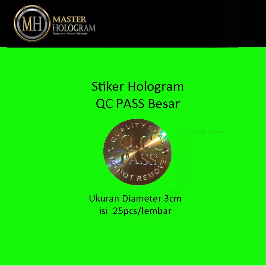 Jual Stiker Hologram QC PASS Besar SH025 | Shopee Indonesia