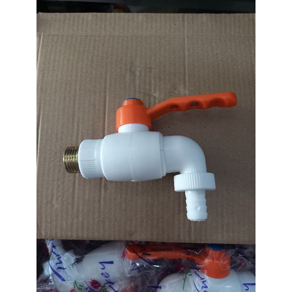 Jual Kran Air Taman PVC Jumbo Drat Kuningan Kran Taman Nozel Engkol 1/2 ...