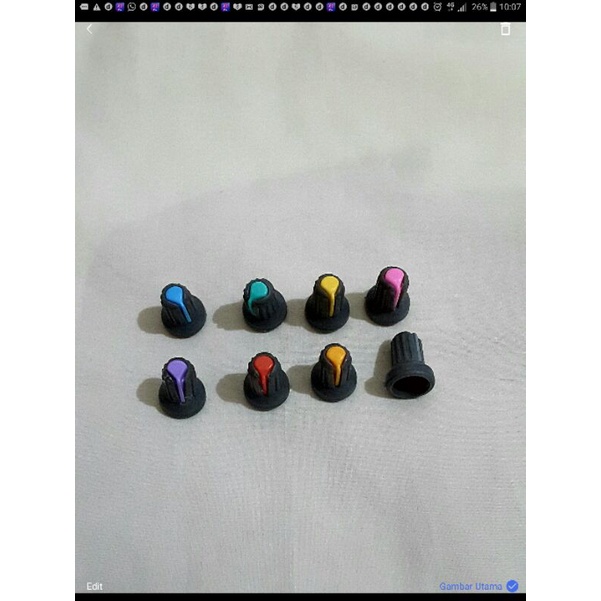 Jual 5 BIJI KNOP MIXER WARNA WARNI KNOP POTENSIO TONE CONTROL WARNA TUTUP PITENSIO | Shopee ...