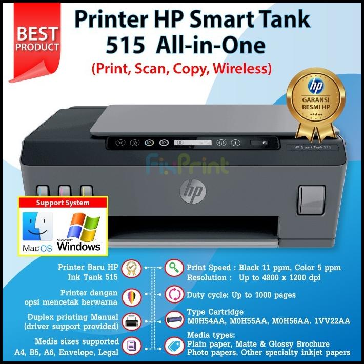 Jual Hp Smart Tank 515 Wireless All-In-One Hp515 Print Scan Copy Wifi ...