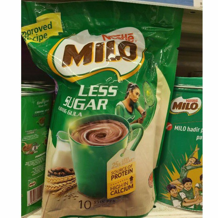 Jual Milo Less Sugar - susu bubuk minuman bubuk nestle milo less sugar ...