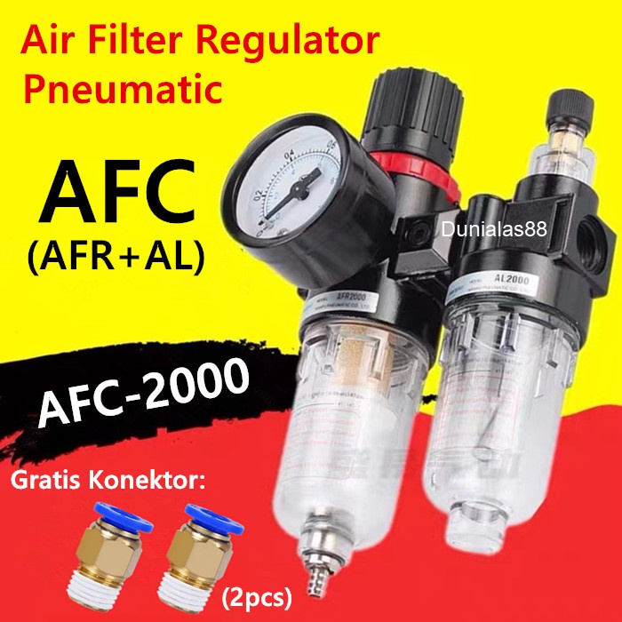 Jual AFC-2000 Air Filter Regulator Pneumatic Filter Udara Kompresor 1/4 ...