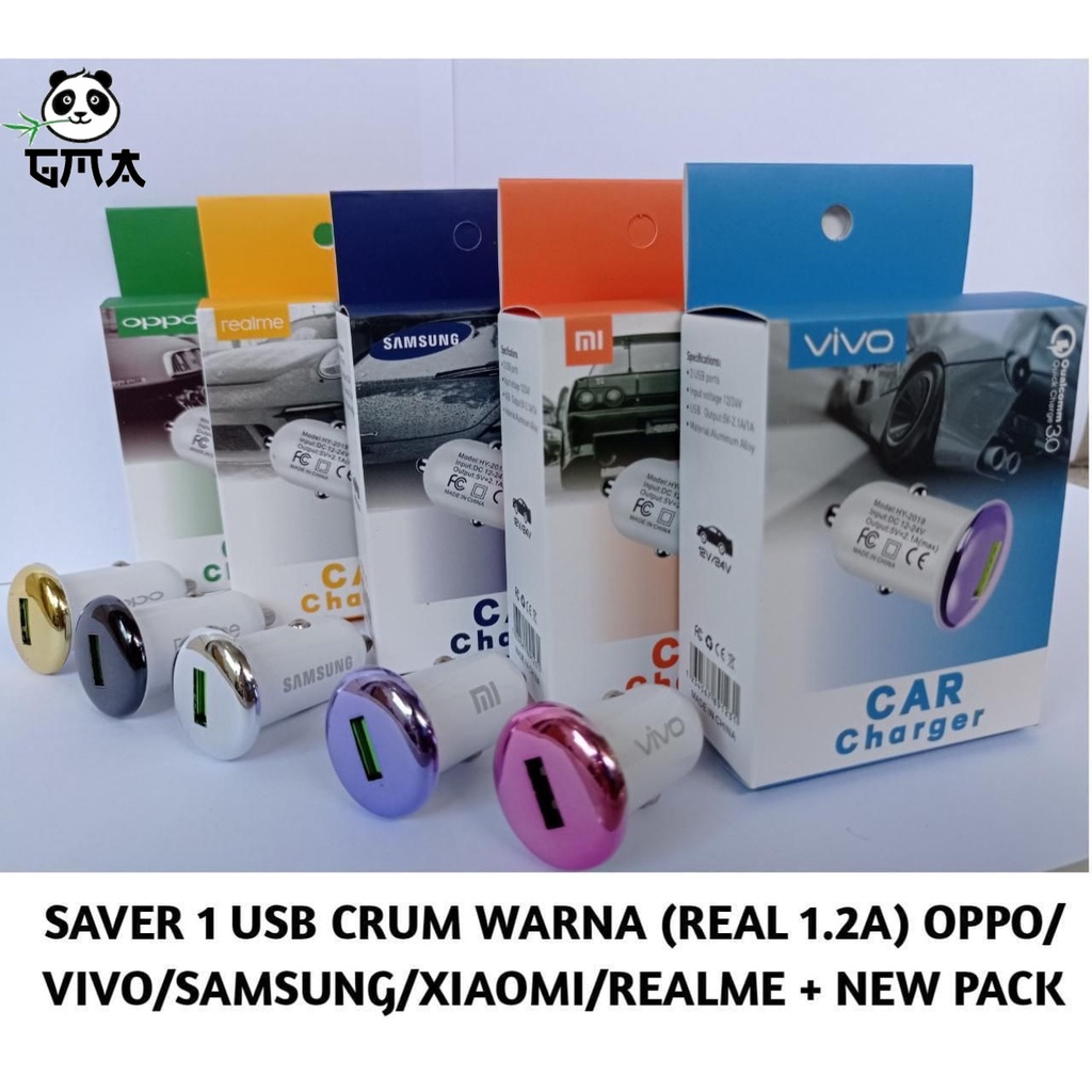 Jual Car Charger Saver 1.2A Lampu LED / SM-02 / Crum Warna Branded (4 ...