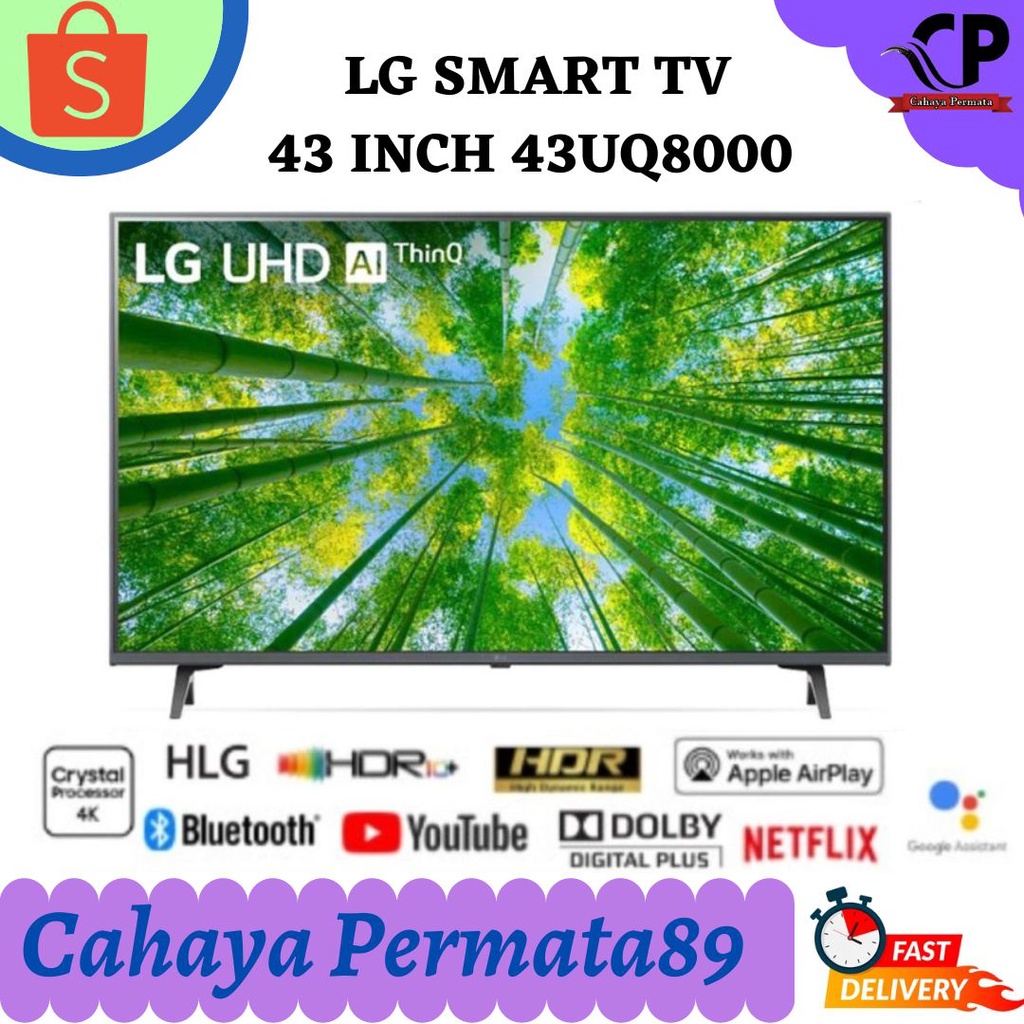 Jual LG Smart TV 43UQ8000 4K UHD 43 Inch webOS 22 w/ ThinQ AI TV ...