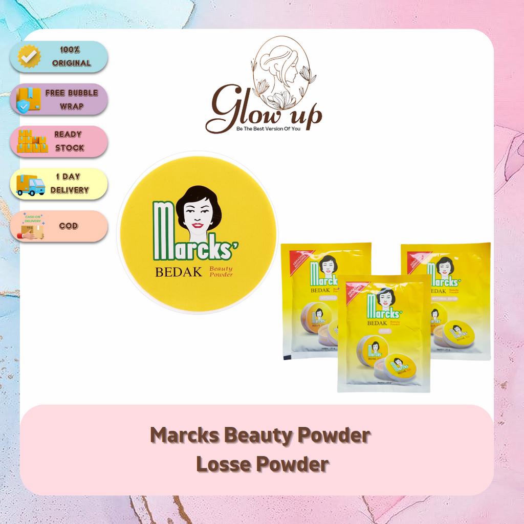 Jual GLOWUP Marcks Beauty Powder Losse Powder 20g 40g sachet | Bedak ...
