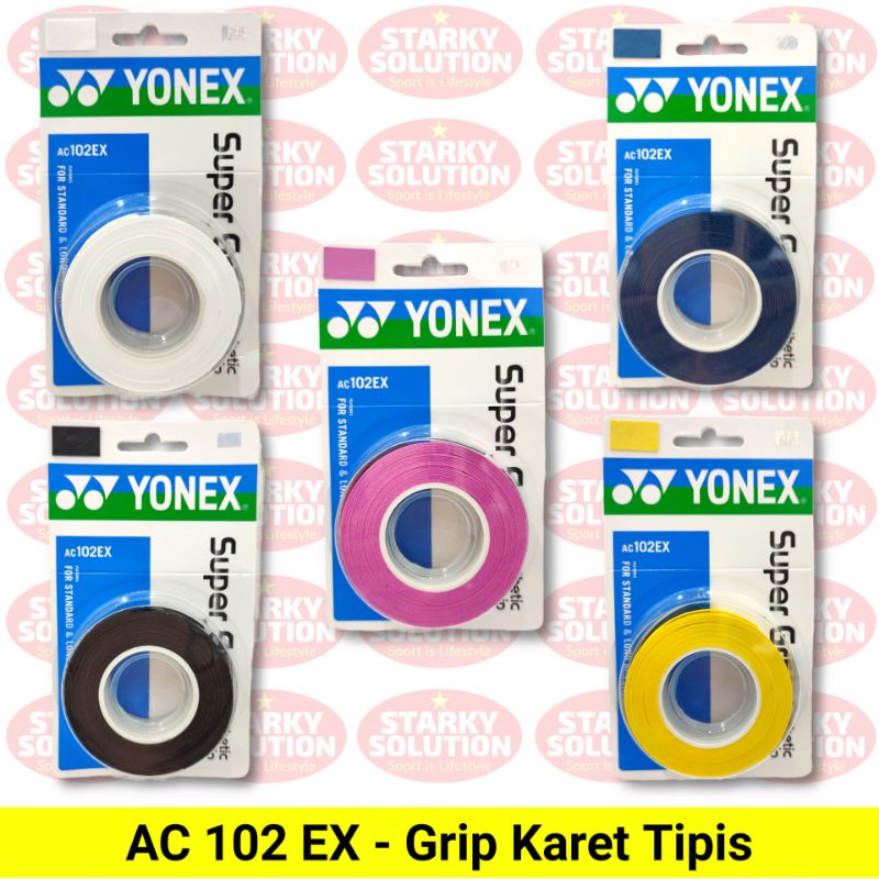 Jual Overgrip YONEX AC102 EX 3 in 1 Padel Tenis Badminton Grip Karet Tipis AC 102 Original ...