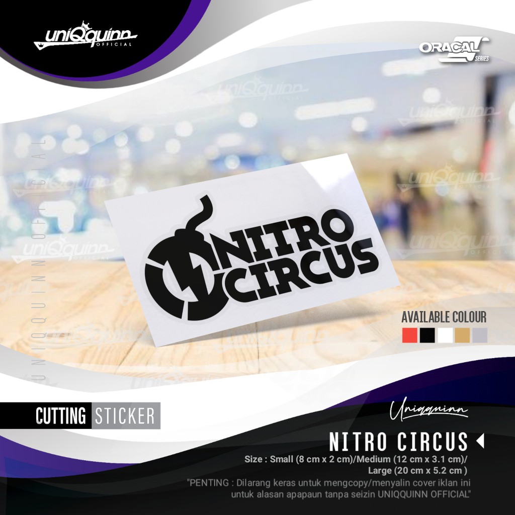Jual UQ Stiker Nitro Circus | Cutting Sticker Nitro Circus | Stiker ...