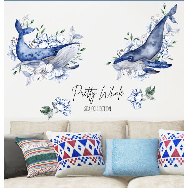 Jual Dua Paus SK9392 (90x60) - Stiker Dinding / Wall Sticker | Shopee ...