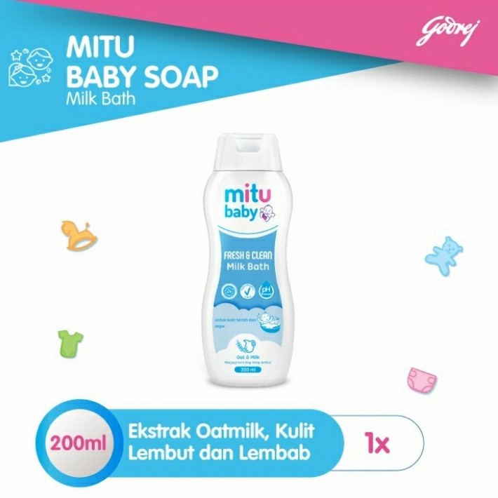 Jual Mitu Baby Milk Bath 200ml Botol | Shopee Indonesia