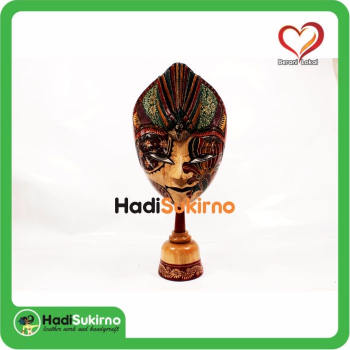 Jual Pajangan Topeng kayu Dudukan dengan Motif Batik Besar | Shopee ...