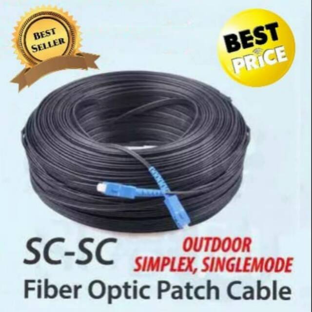 Jual KABEL FIBER OPTIK SC UPC TO SC UPC SINGLEMODE SIMPLEX OUTDOOR 120 ...