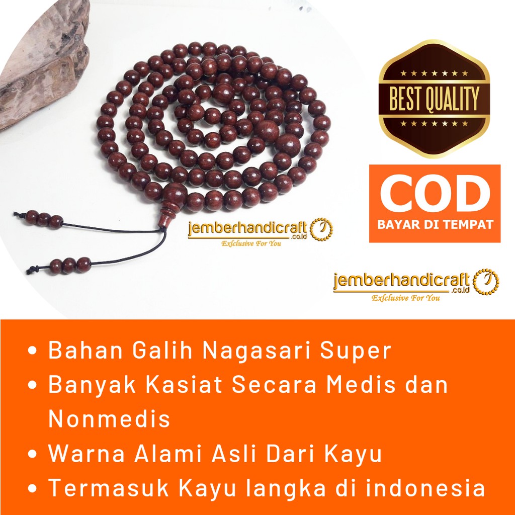 Jual Tasbih Galih Nagasari Bertuah 108 | Tasbih Kayu Nagasari Buddha ...