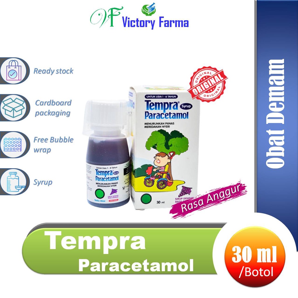 Jual Tempra Sirup Rasa Anggur 30 ml / Obat Demam Anak | Shopee Indonesia
