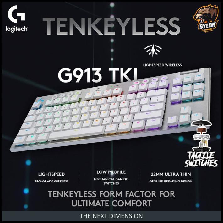 Jual Logitech G913 White Tkl Lightspeed Wireless Rgb - Tactile Terlaris | Shopee Indonesia