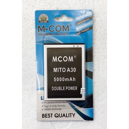 Jual Battery Baterai MCOM Mito A30 Double Power 5000mAh | Shopee Indonesia