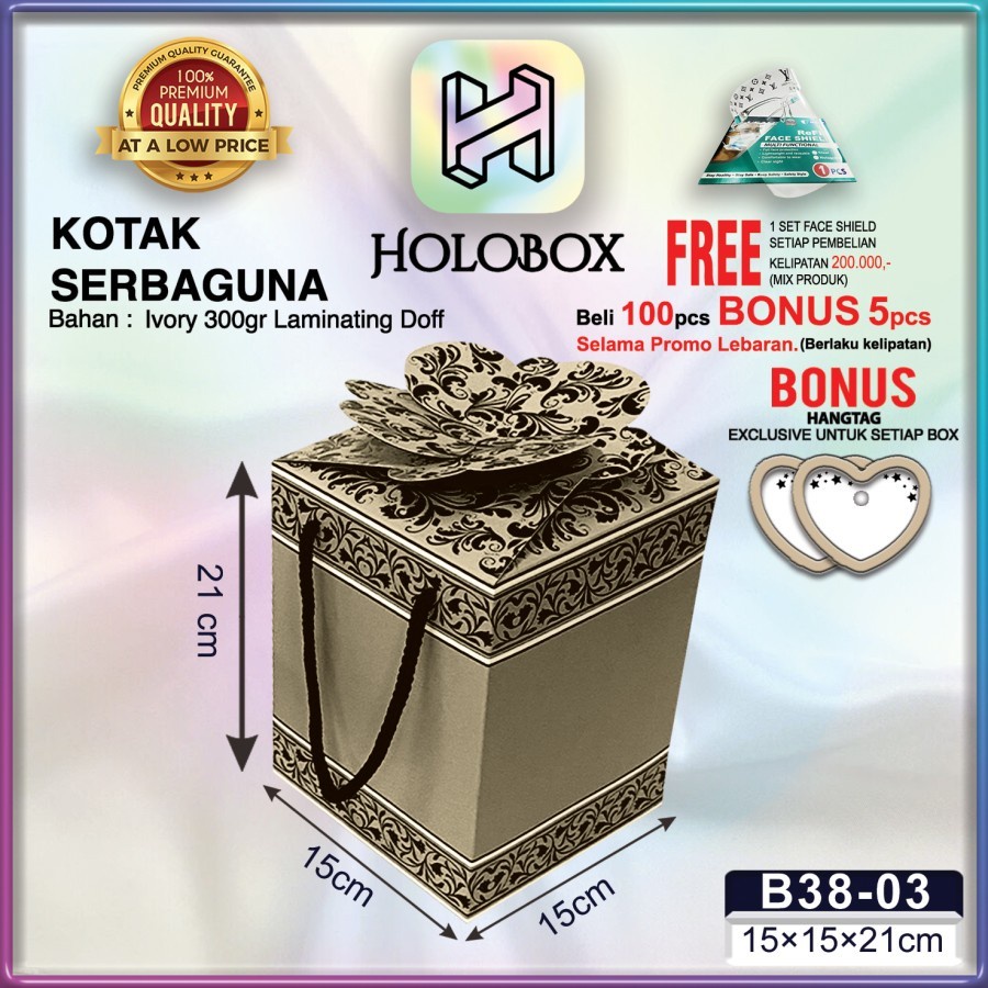 Jual Box Hampers Toples 500 gr isi 3 / Kotak Packaging Jar isi 2 / Gift ...