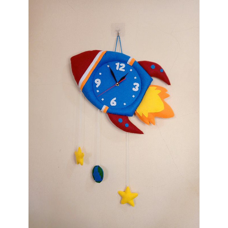 Jual Jam Dinding Flanel Karakter Roket | Shopee Indonesia