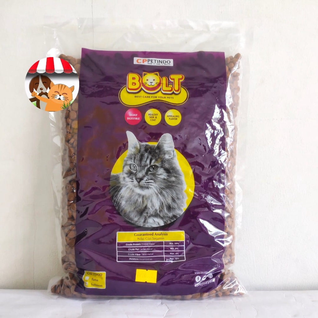 Jual Bolt Cat Food Salmon Repack 800gr - Bolt Makanan Kucing | Shopee ...