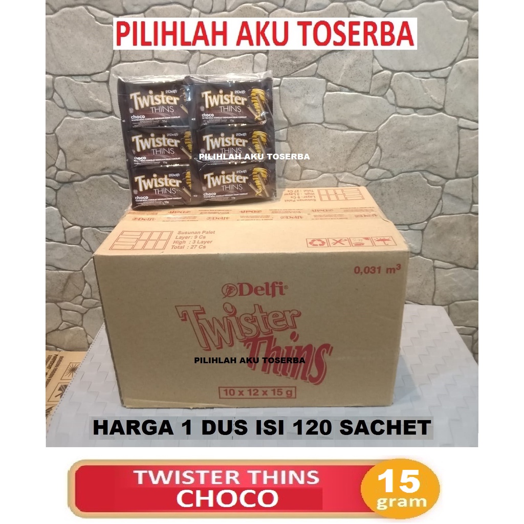 Jual Twister Thins CHOCO 15 gr - ( HARGA 1 KARTON ISI 120 PCS ...