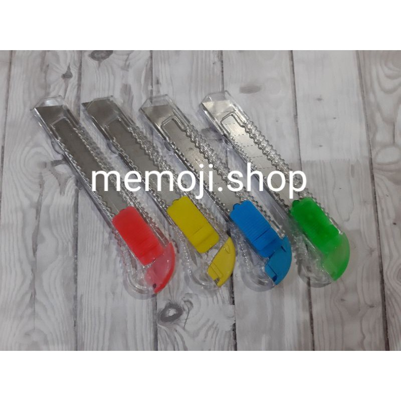 Jual Cutter Besar Transparant Warna (12pc) | Shopee Indonesia