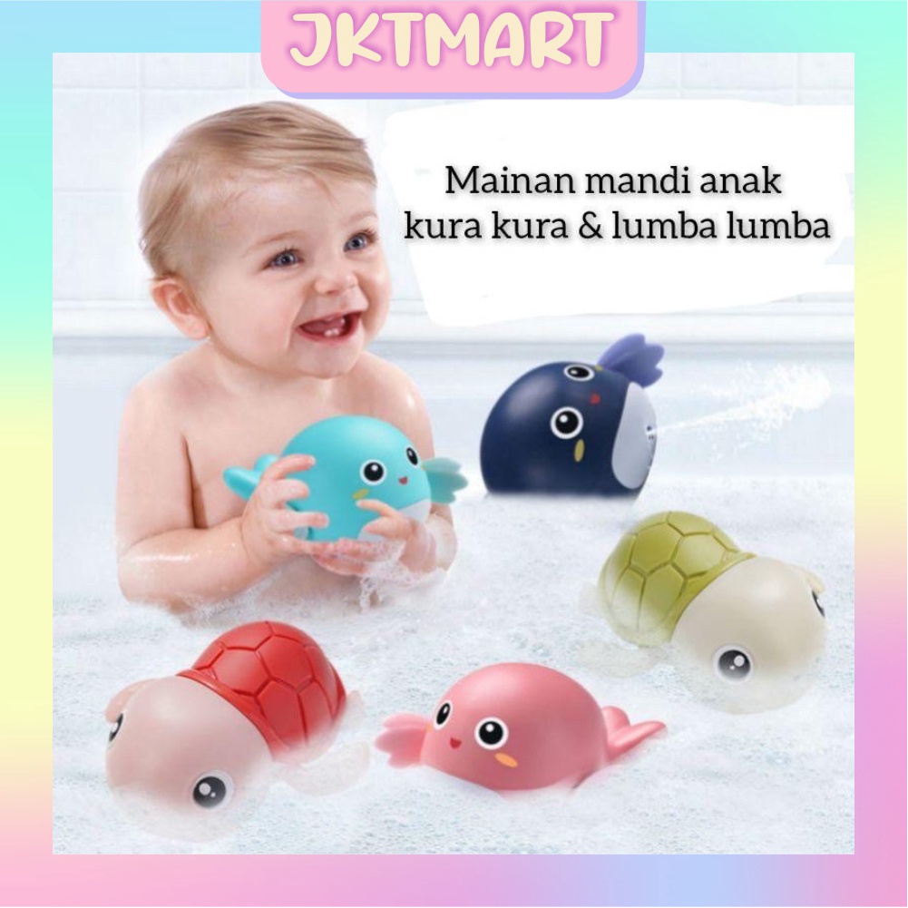 Jual ⭐ JKTMART ⭐ Mainan Mandi Anak Bayi Bentuk DOLPHIN Berenang Di ...