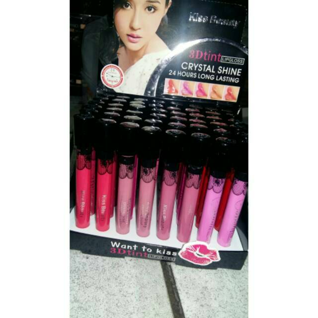 Jual Lipgloss matte kiss beauty 3D Tint(48pc) | Shopee Indonesia