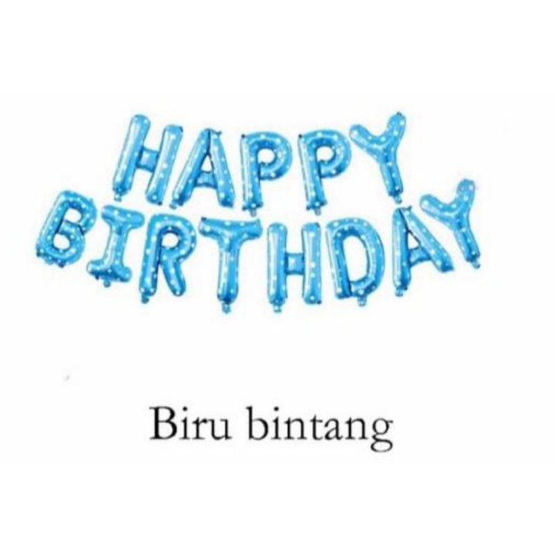 Jual MS.PARTY BALON FOIL SET HURUF HAPPY BIRTHDAY/ BALON FOIL TULISAN ...