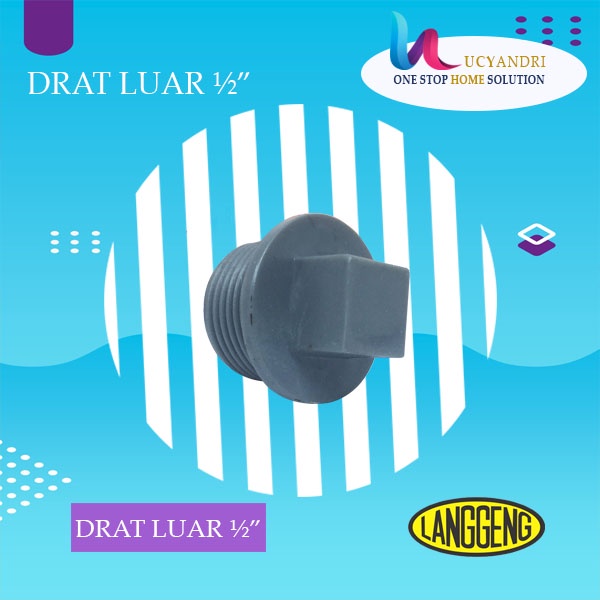 Jual PLUG DOP DRAT LUAR PVC 16mm ½" LANGGENG | Shopee Indonesia