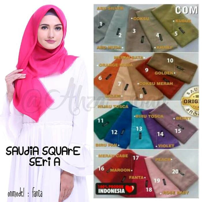 Jual Segi4 Saudia Rawis / Jilbab Saudia Rawis / Hijab Saudia Murah ...